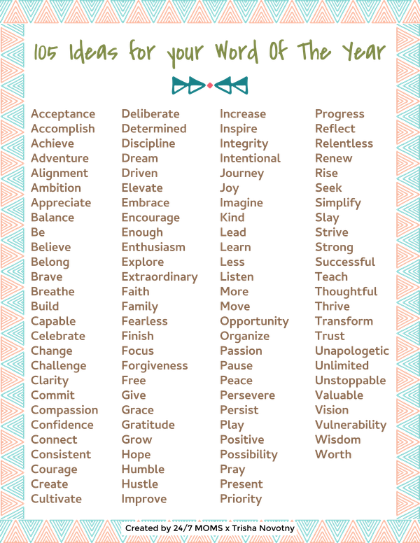 Free One Word List