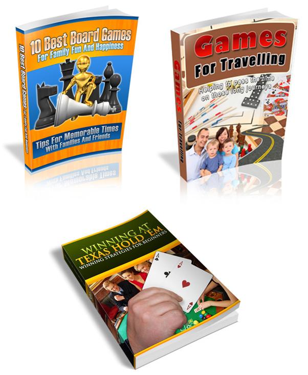 3 Free ebooks for games for the whole family