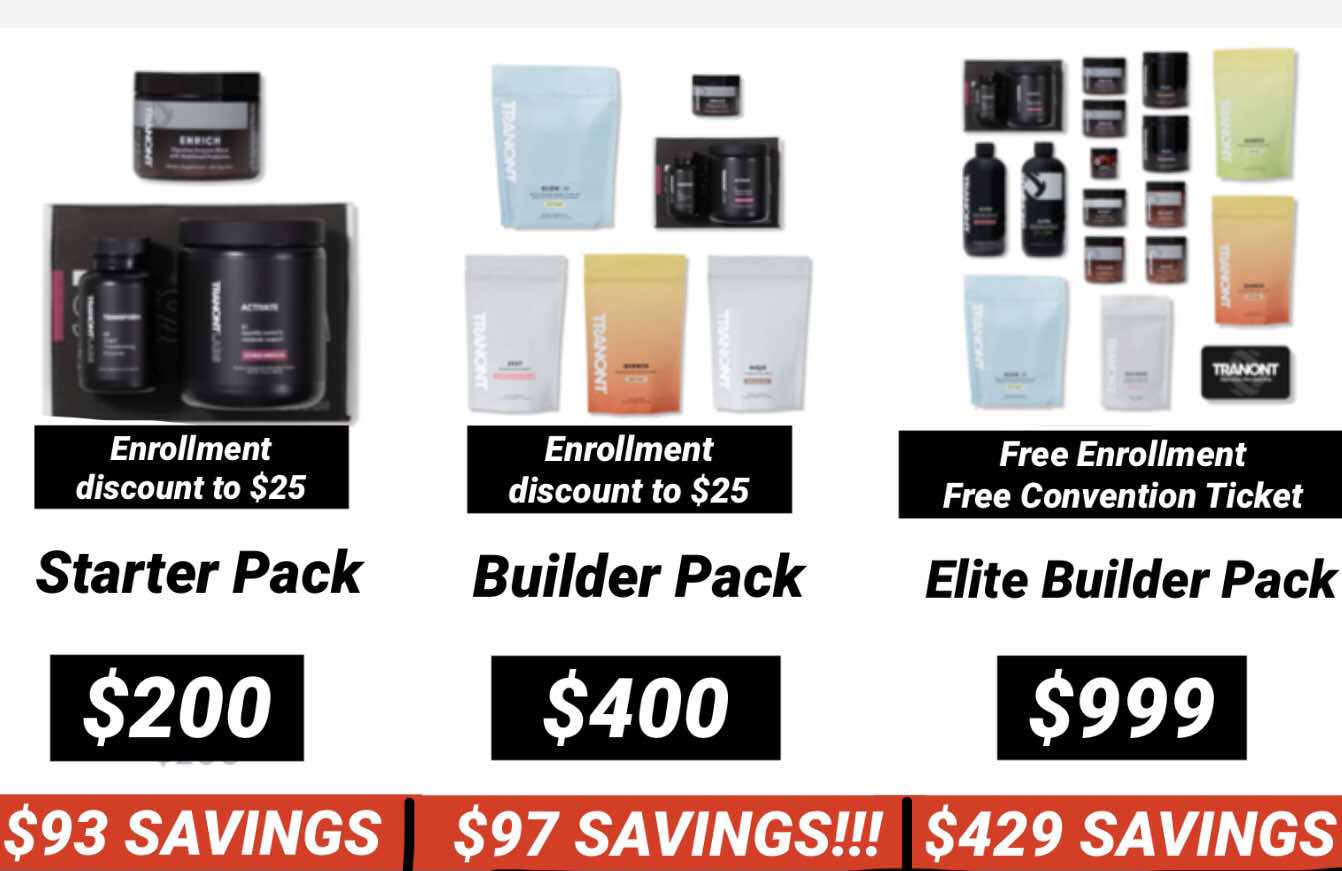 Tranont Enrollment Bundle Options!