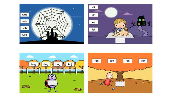 Digital CVC Word Practice for Seesaw - PhonoLovable Literacy